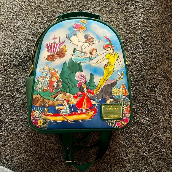 Loungefly | Bags | Loungefly Peter Pan And Cast Painting Mini Backpack ...